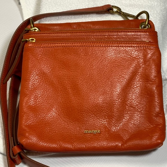 margot | Bags | Margot Leather Crossbody Orange | Poshmark